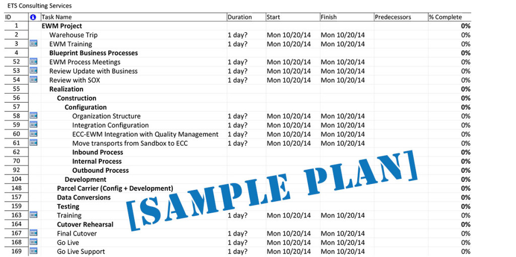 EWM Project Plan - ETS Group